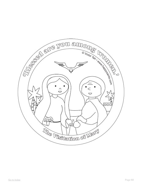 Joyful Mysteries Rosary Coloring Page Coloring Pages