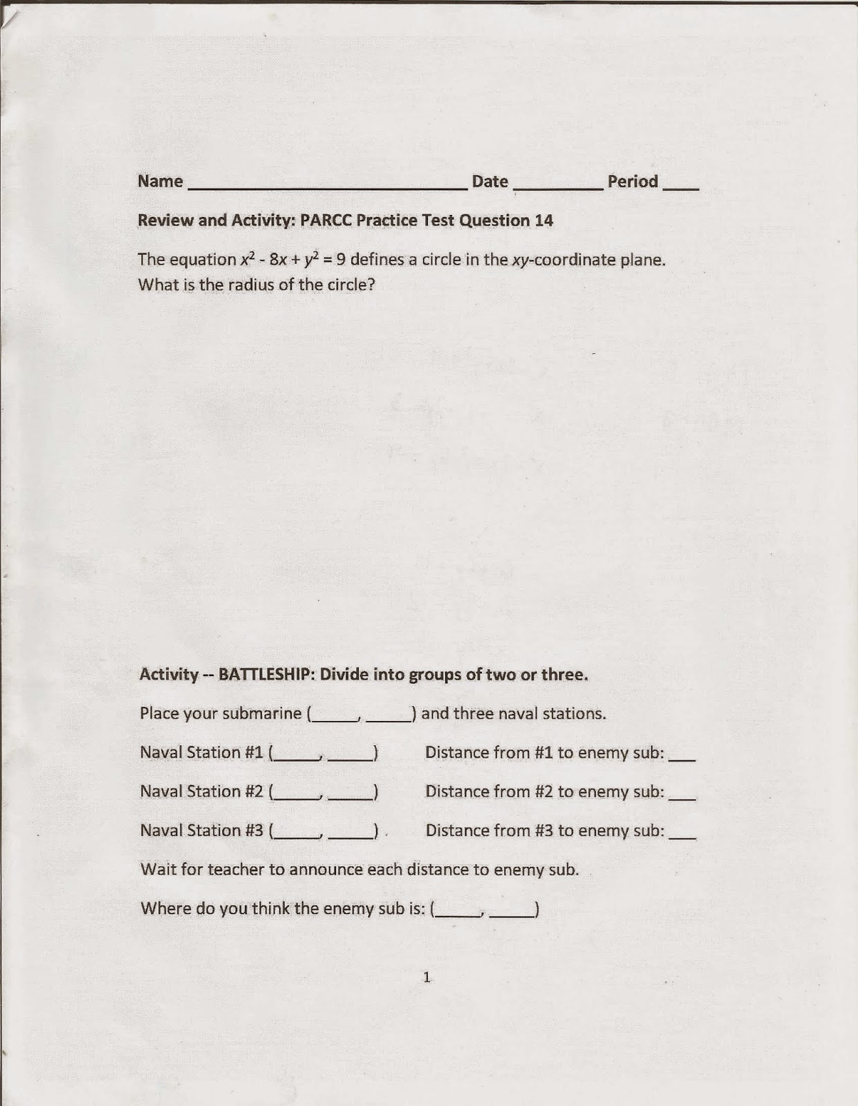 Geometry, Common Core Style: PARCC Practice Test Question 14 (Day 159)