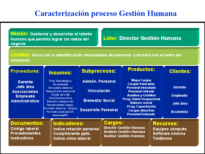 Gestión de Procesos: Caracterización de Procesos