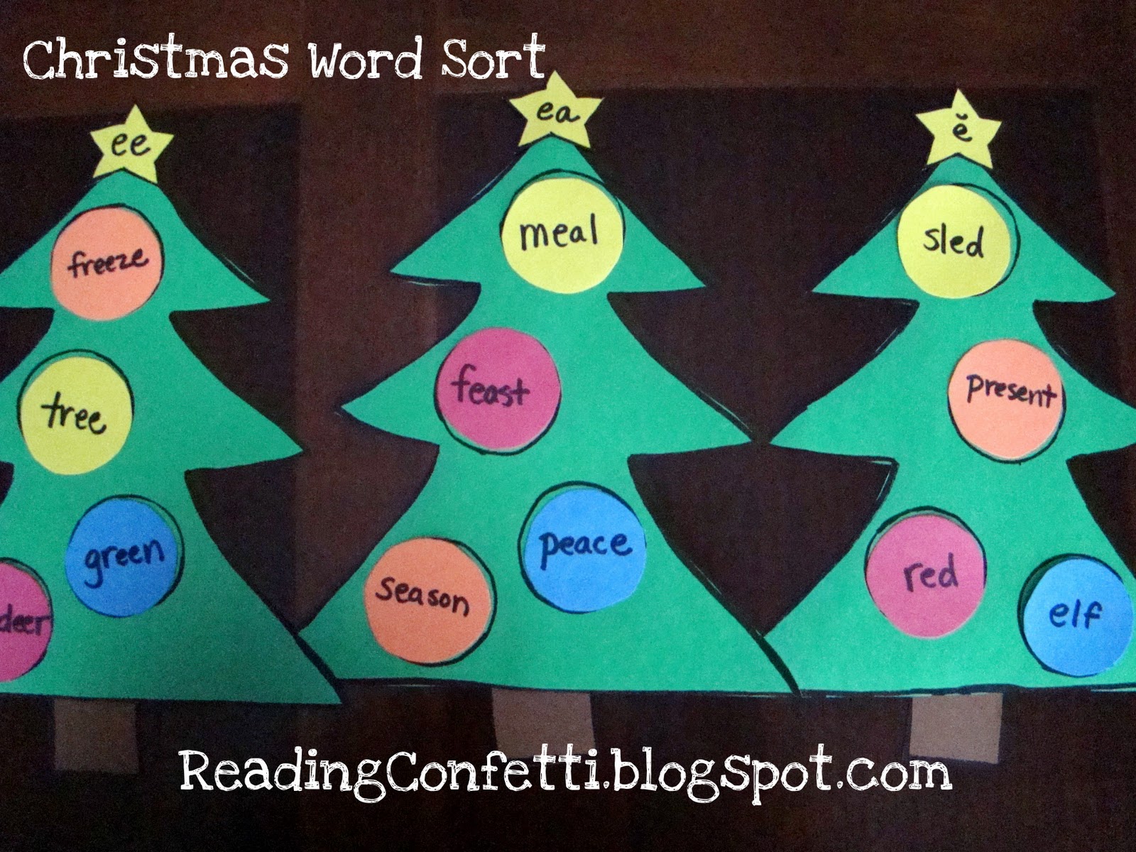 Christmas Word Sort Tutorial ~ Reading Confetti