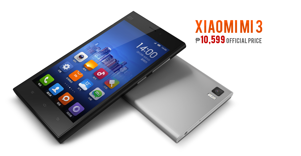 Xiaomi Mi 3 Officially Priced ₱10,599 in the Philippines - Full Specs, Features and Availability