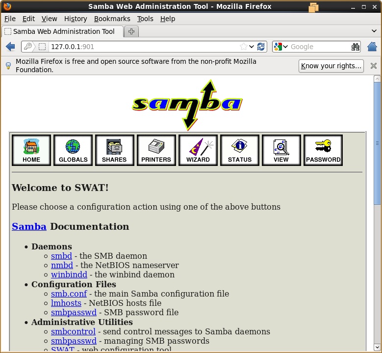Ryan's Portfolio: Samba 伺服器－網頁式管理畫面