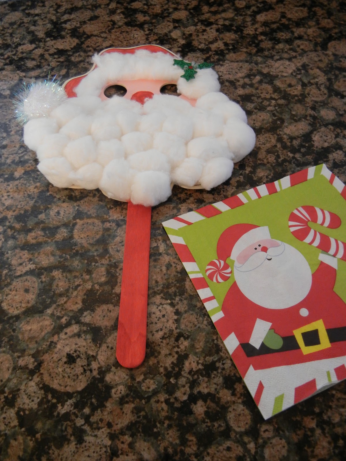 Grandma's Little Pearls: Santa on a Stick Craft Project