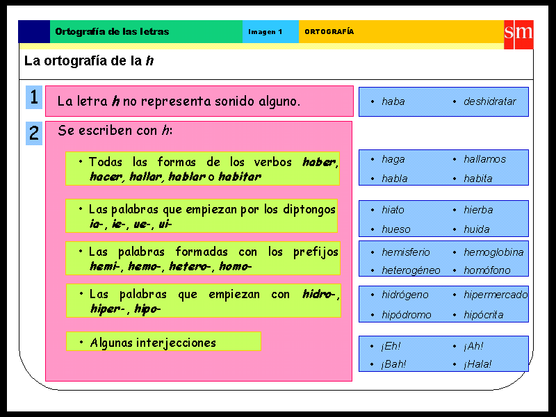 APRENDEN JUGANDO STJ: USOS DE LA LETRA H