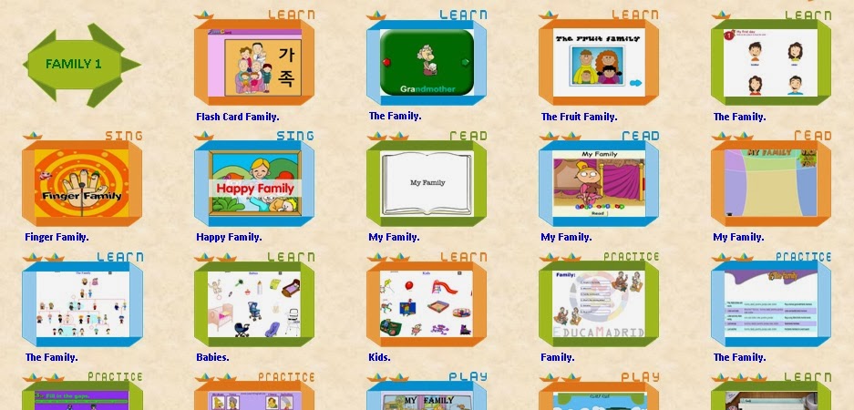 English is cool at School: Online games: The family