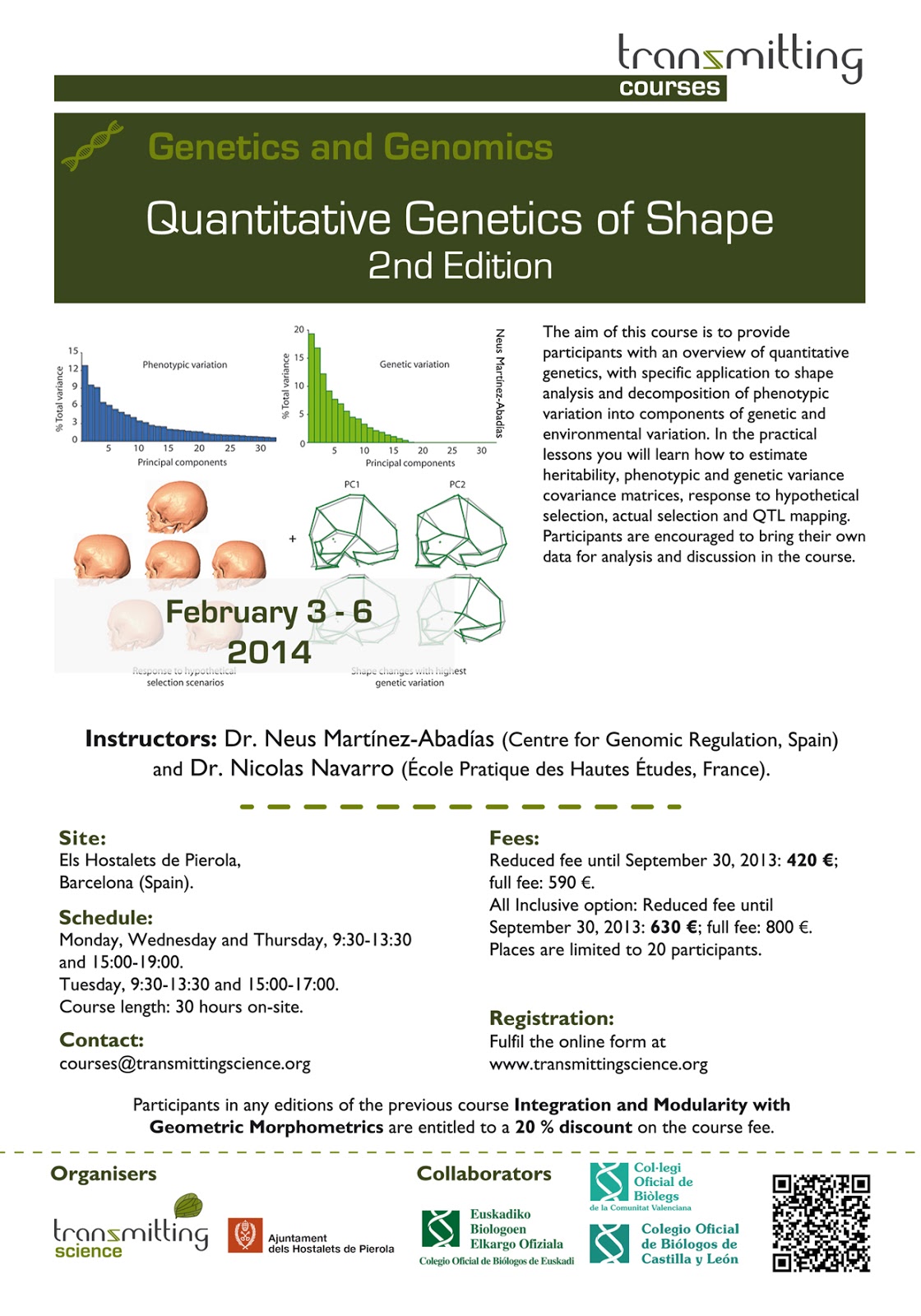 Morfometría Geométrica: Curso de Genética Cuantitativa de la Forma, Barcelona, 3-6 Febrero 2014