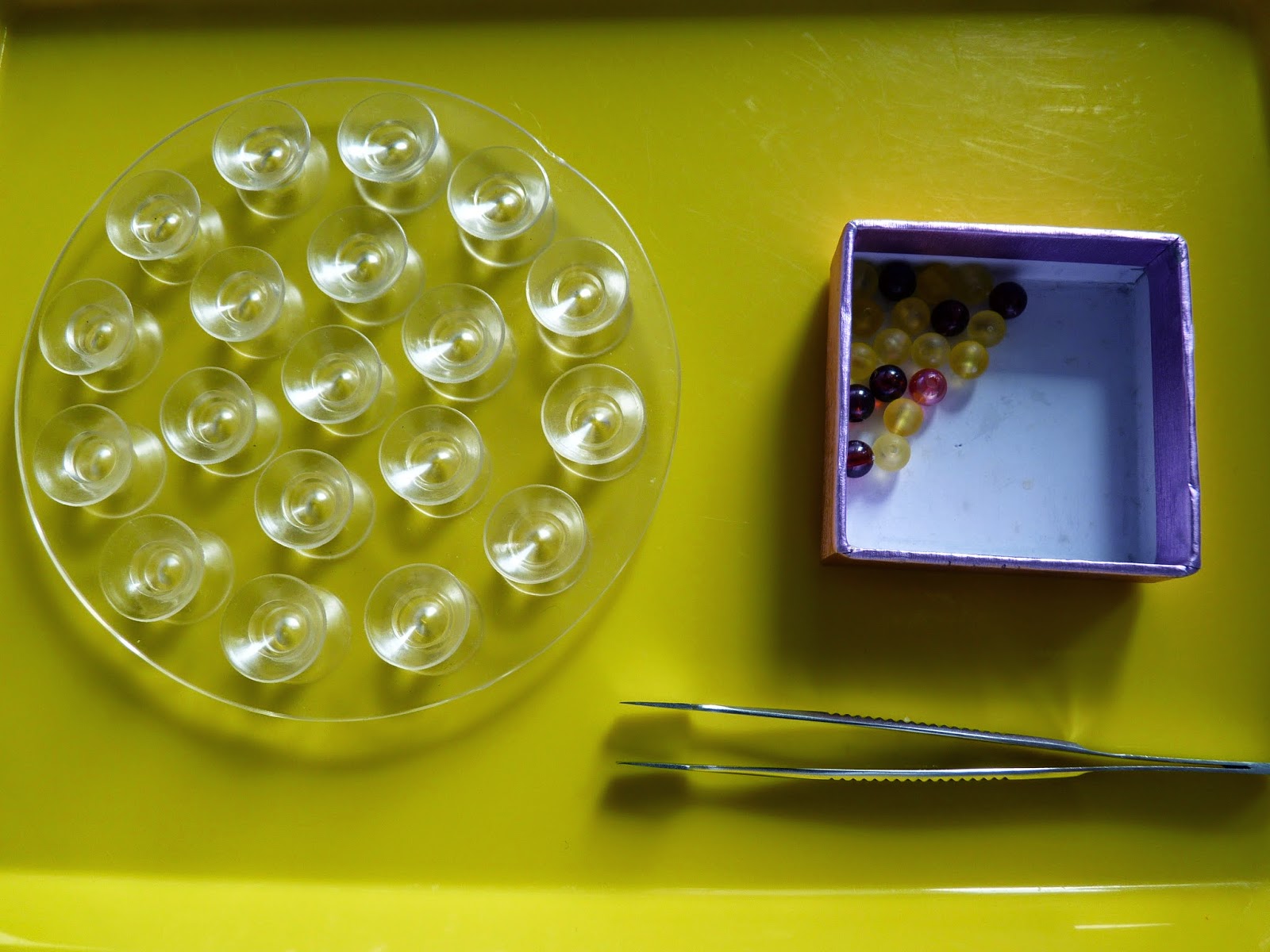 Practical Life VII - Transferring beads with tweezers