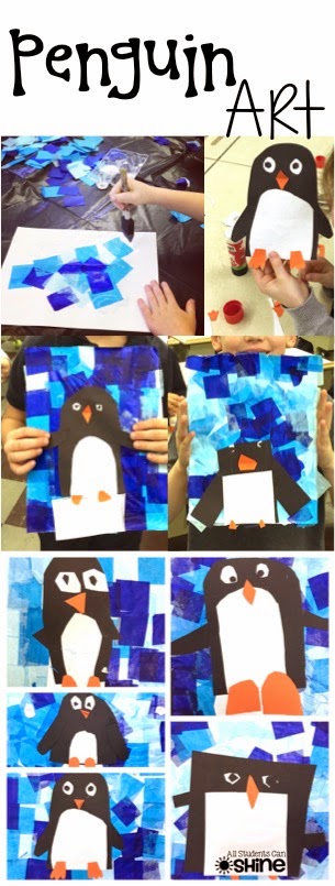 Penguins Art Project & Unit - All Students Can Shine