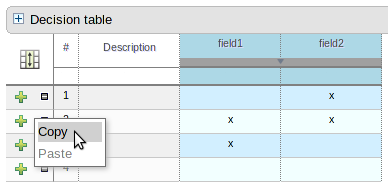 Guided Decision Table - Copyingpasting rows - KIE Community