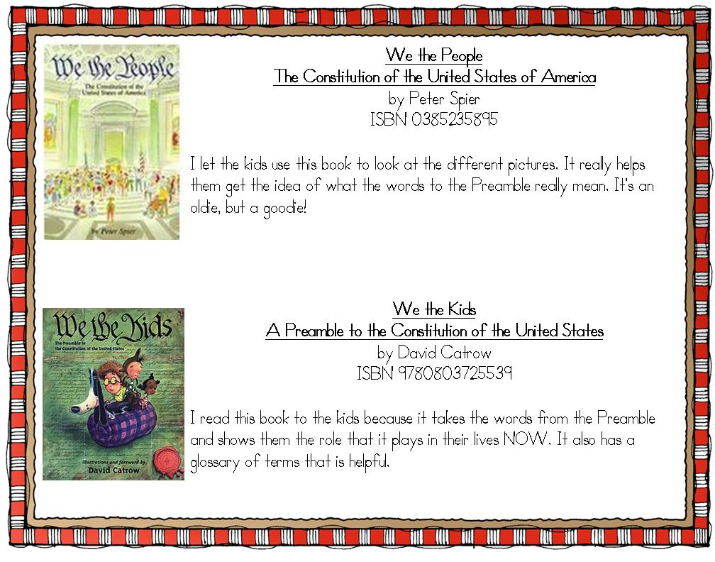 Constitution Day Freebie...for Your Young Patriots! - Classroom Freebies