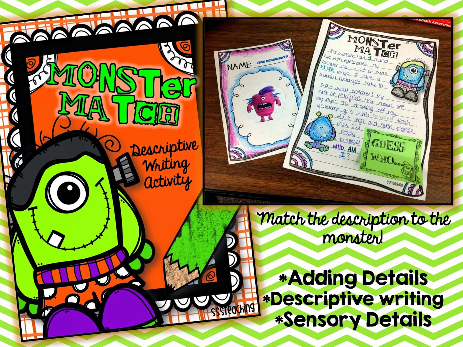 Descriptive Writing - Monster Match - SSSTeaching