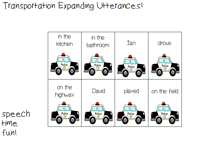 Transportation Expanding Utterances: New Download & Giveaway! - Speech ...