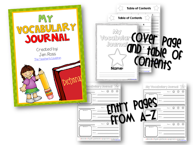 Alphabet and Vocabulary Journals - Teacher by the Beach