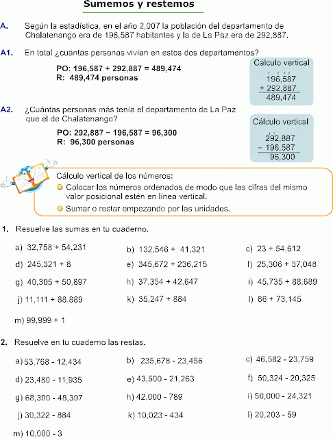 MATEMÁTICAS SEXTO "A": PROBLEMAS DE SUMA, RESTA, MULTIPLICACIÓN Y DIVISIÓN