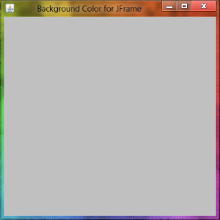 Set Background Color in JFrame - Swing — Java Demos