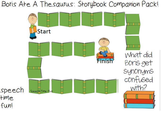 Boris Ate A Thesaurus Storybook Companion Pack! - Speech Time Fun ...