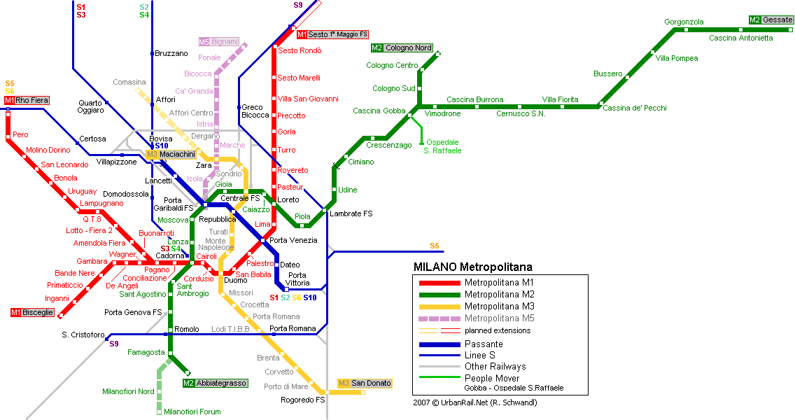 Mappa della Metropolitana di Milano | Milano Mappa della città Provincia Mappa della Metropolitana di Milano | Milano Mappa della città Provincia