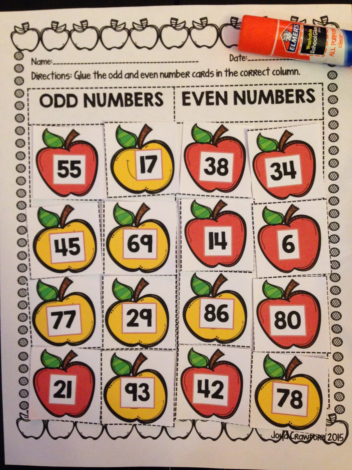 The Best of Teacher Entrepreneurs: Fall Math ~ Even and Odd Numbers