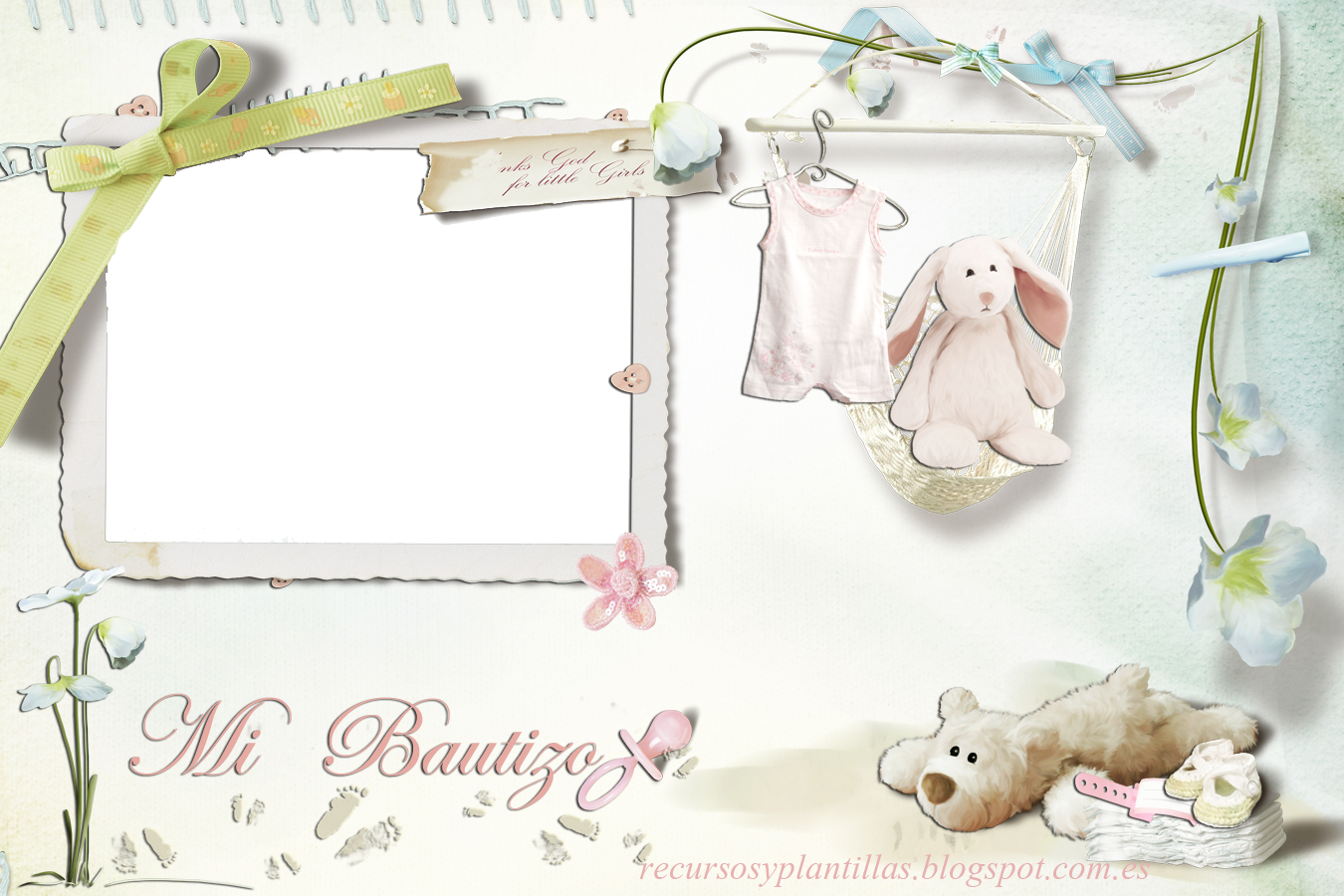 Plantillas para fotomontajes de bautizo gratis - Imagui