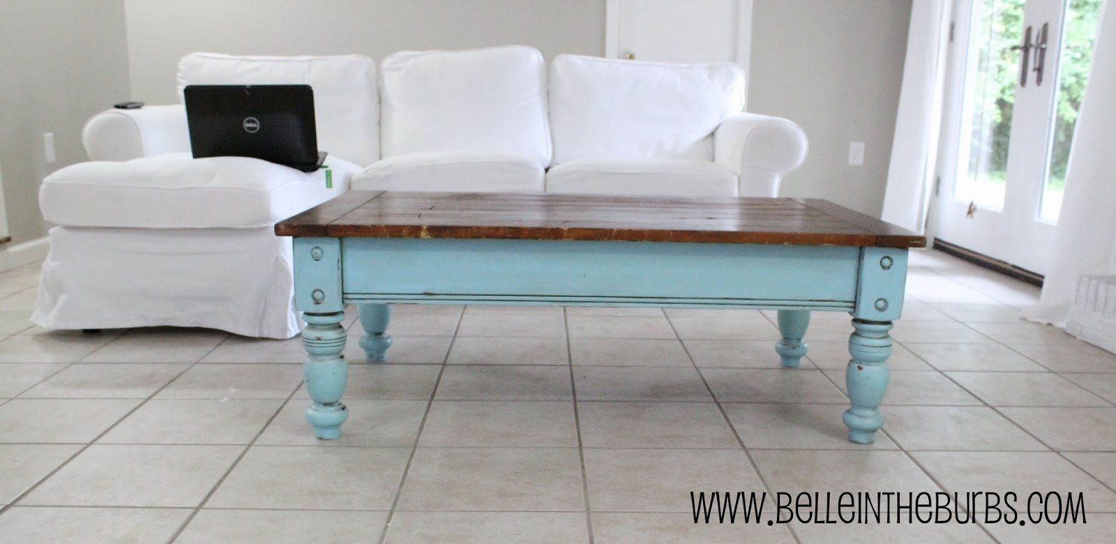 Belle in the Burbs...: Two-Toned Coffee Table Tutorial