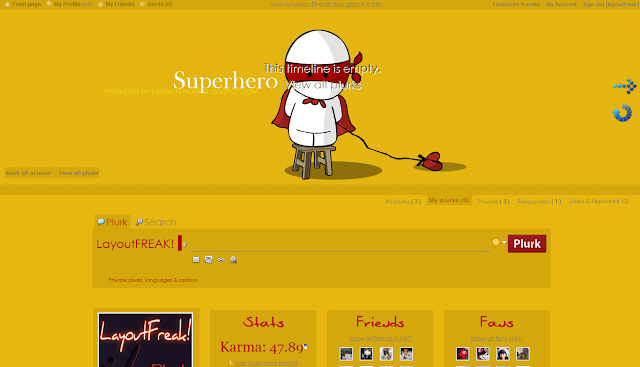 LayoutFREAK!: Superhero (Yellow) Layout