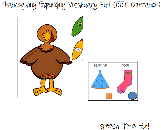 Thanksgiving Expanding Vocabulary Fun! (EET Companion!) - Speech Time ...