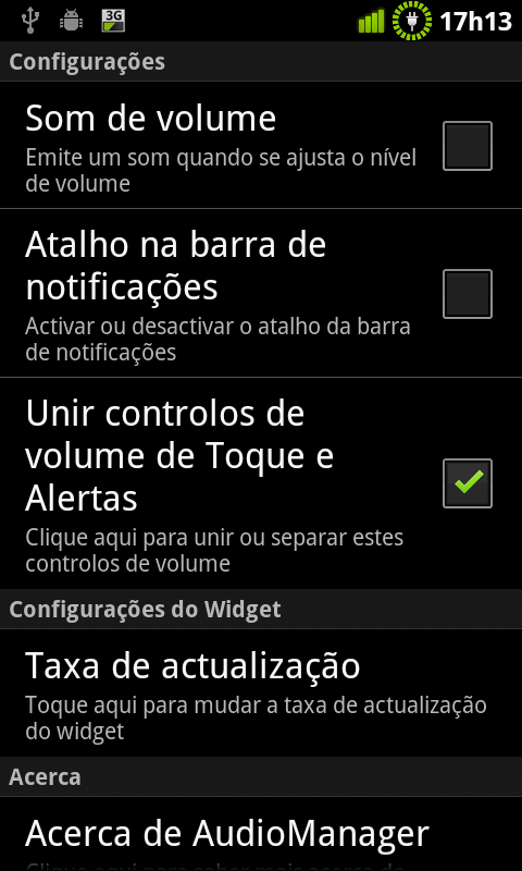 AudioManager Widget ~ Apps do Android