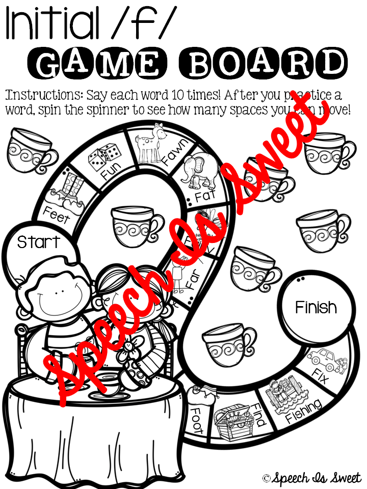 Articulation Game Boards {FREEBIE!} - Speech is Sweet
