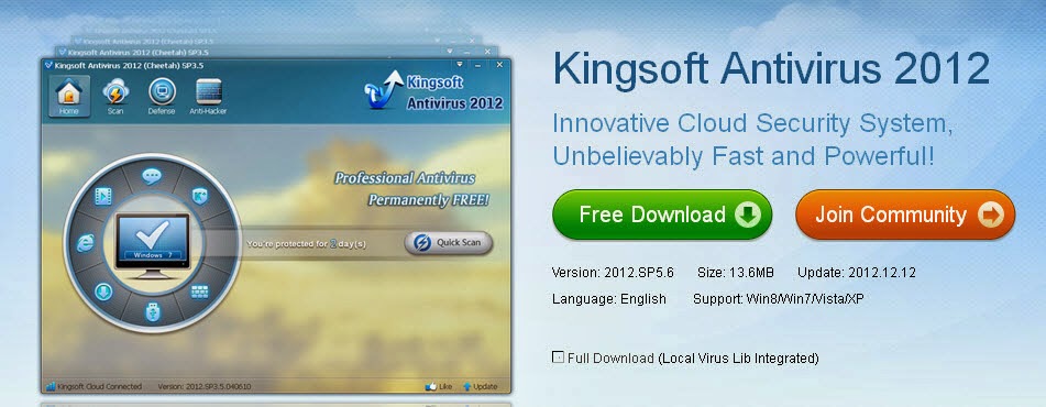 Informasi mengenai perisian dan dunia internet masa kini.: Kingsoft security 2012 antivirus percuma