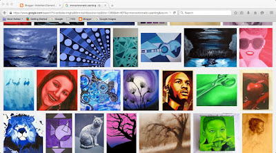 Waitsfield Elementary Art: Monochromatic Self Portraits