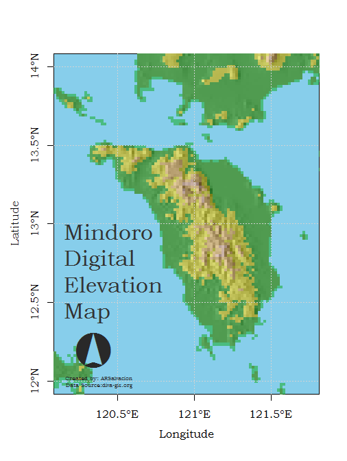 Data Analysis and Visualization in R: Mindoro Digital Elevation Map Data Analysis and Visualization in R: Mindoro Digital Elevation Map