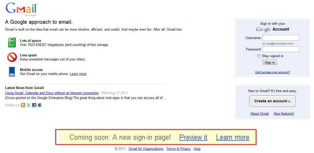 gmail new look