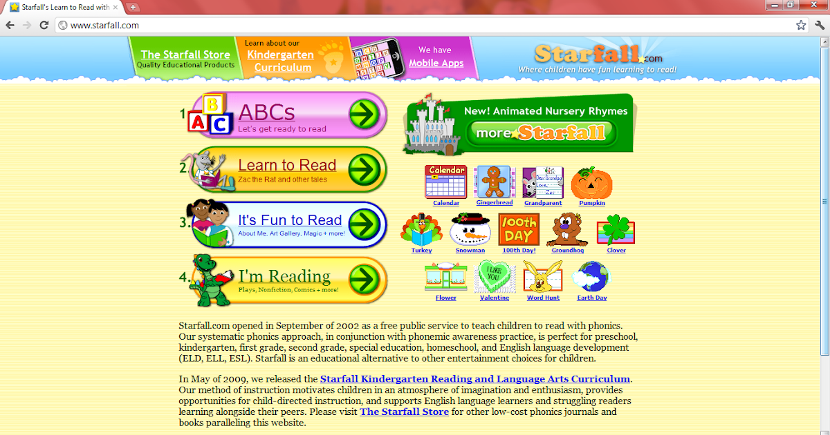 ICT in English Teaching - Group 2: Starfall.com