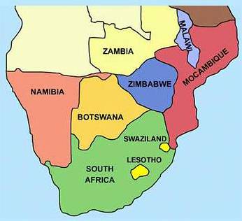 Southern Africa Map Pictures