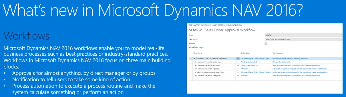 Microsoft Dynamics NAV 2016 - WorkFlow - Microsoft Dynamics NAV Community