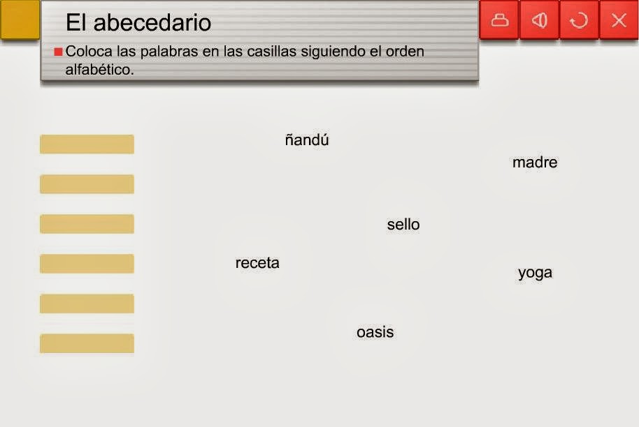 ¡Segundo a segundo!: El abecedario y el orden alfabético