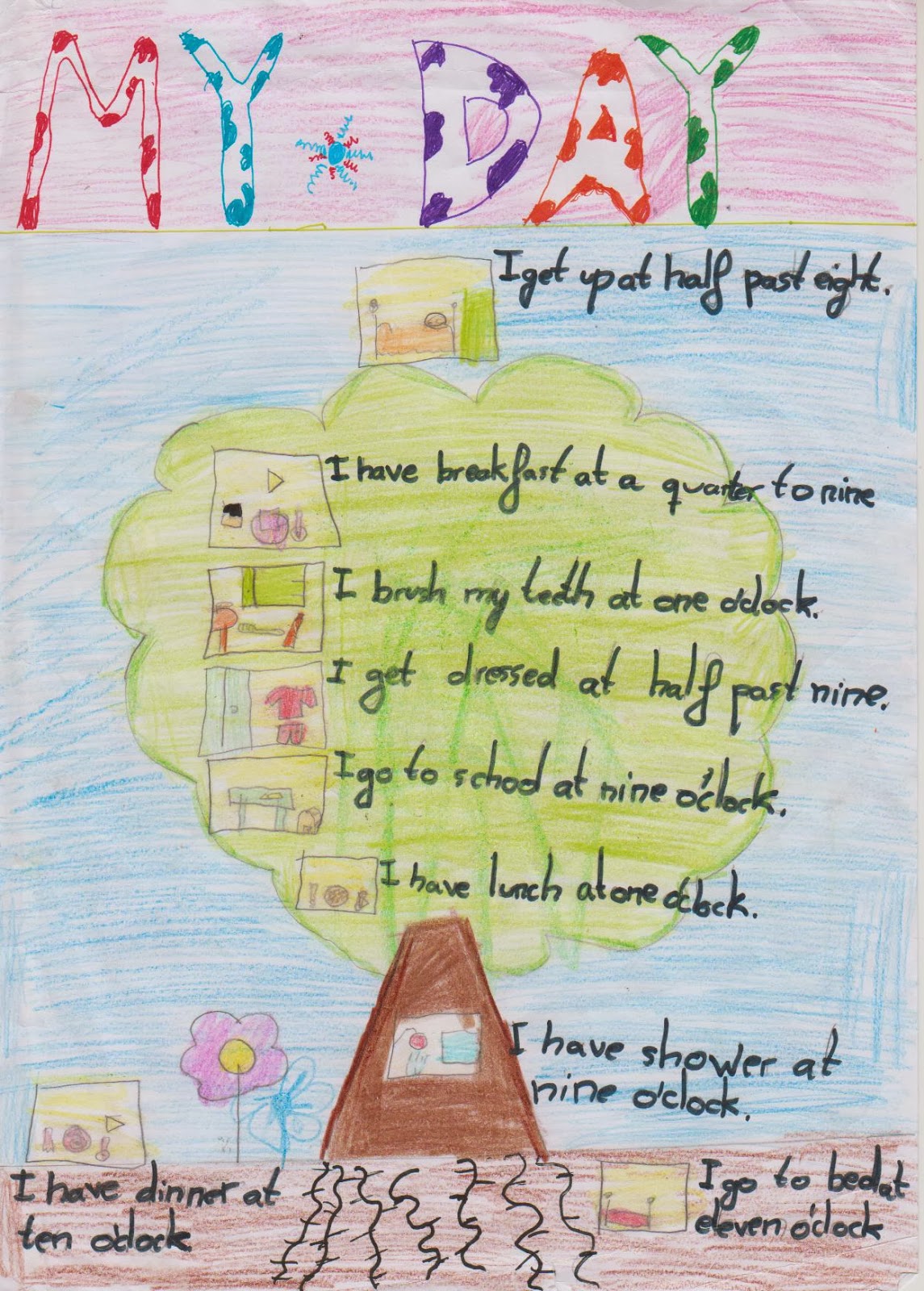 English Corner del Colegio Público El Haya: Projects: Daily routines