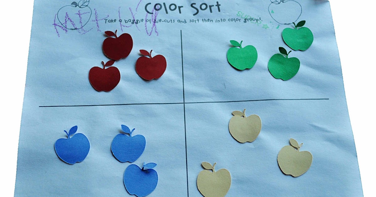 Children's Learning Activities: Simple Apple Sort