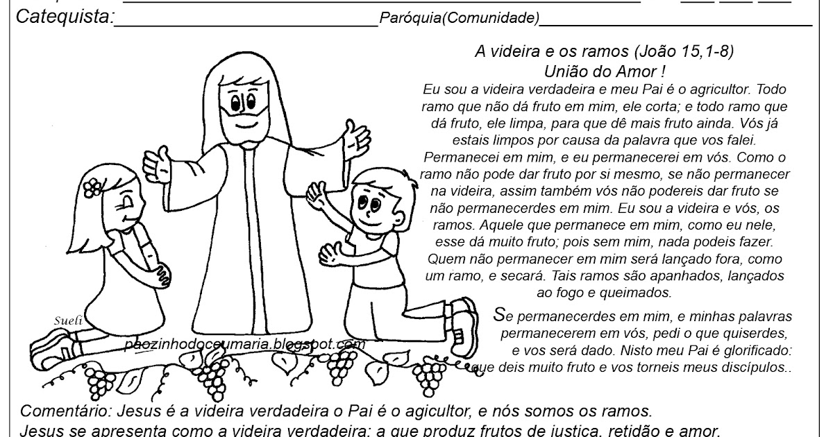 Atividade Sobre A Videira Verdadeira - ENSINO Atividade Sobre A Videira Verdadeira - ENSINO