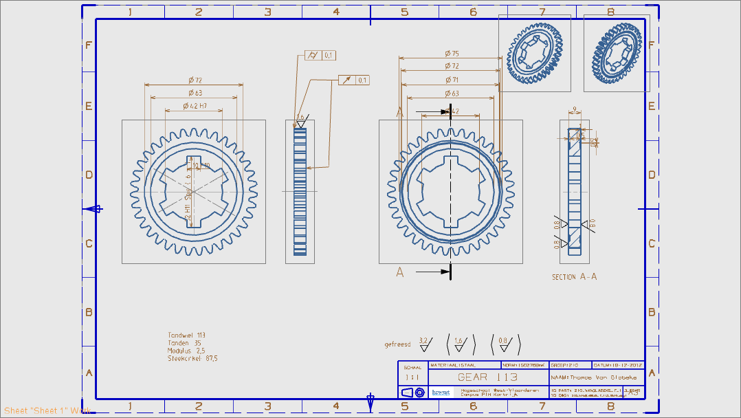 Technisch Tekenen & CAD 3: 2D Tekeningen Thomas Van Glabeke