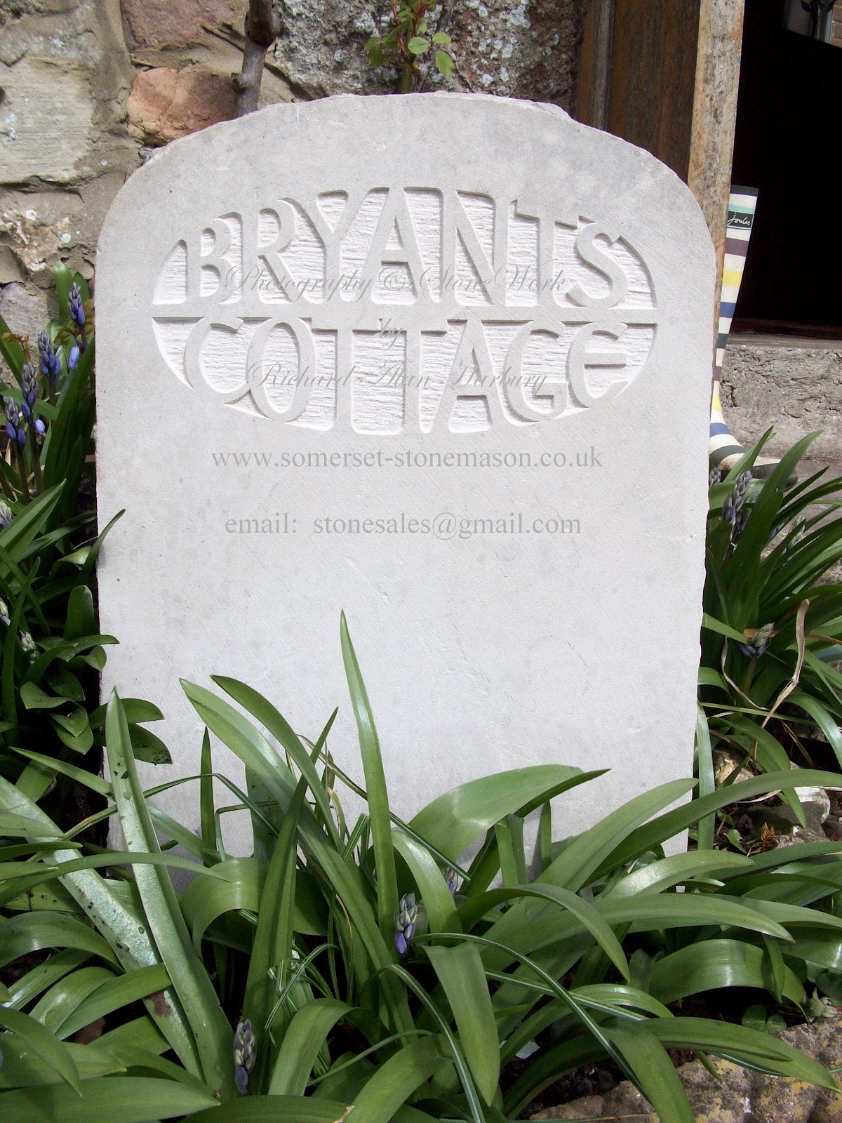 NATURAL STONE HOUSE SIGNS PORTLAND STONE HOUSE NAME BRYANTS COTTAGE natural-stone-house-signs-portland-stone-house-name-bryants-cottage