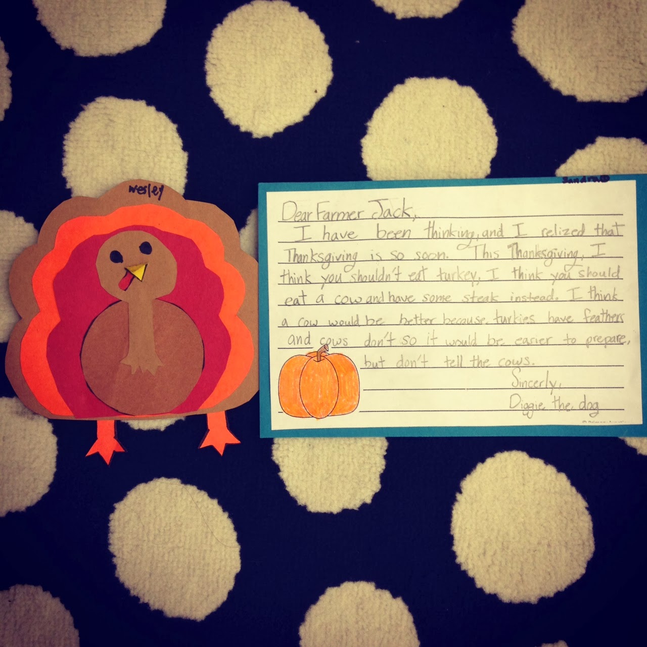 Thanksgiving Craft: A Turkey! - Apples & ABC's