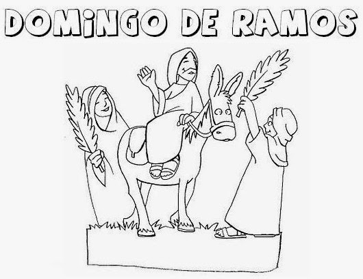 Dibujos Domingo de Ramos para colorear ~ Dibujos para Niños Dibujos Domingo de Ramos para colorear ~ Dibujos para Niños