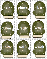 Teacher's Take-Out: Compound Mittens - Freebie!