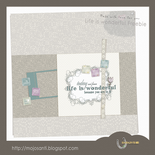 Life is wonderful - Digital Freebie