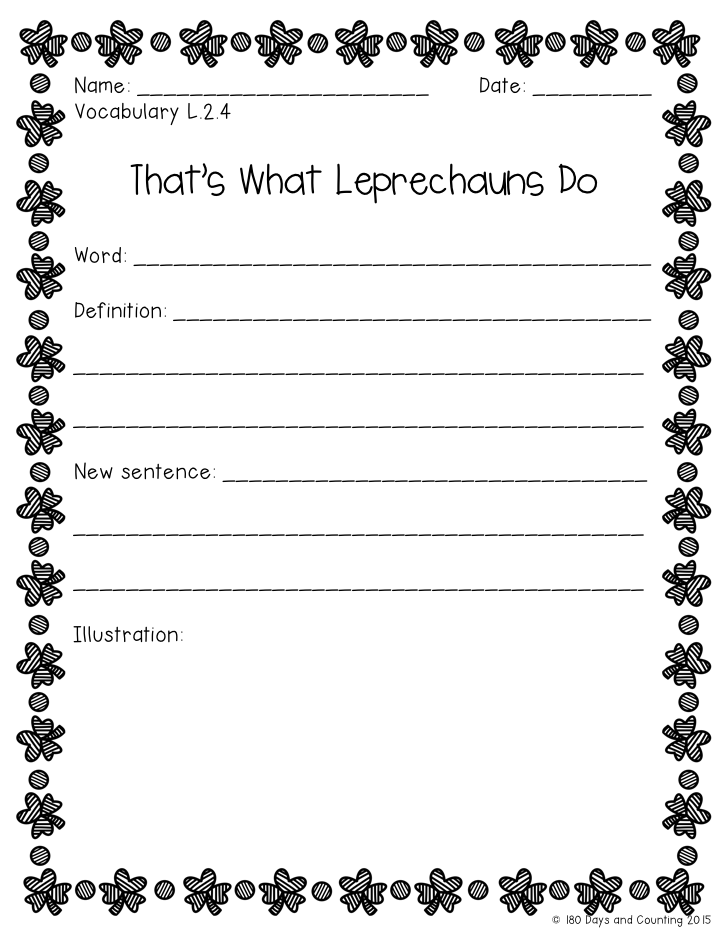 180 Days and Counting: That's What Leprechauns Do part 1 (vocabulary ...