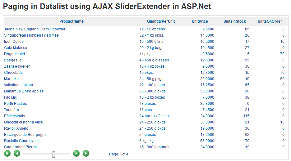 Sử dụng AJAX Slider Extender cho Paging Datalist trong Asp.net - lập trình đốt nét