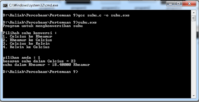 Program Konversi Suhu di Bahasa C | Pawang SMart