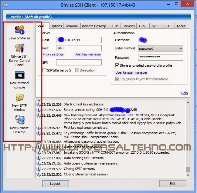Cara mengisi bitvise ssh client - rilocanada