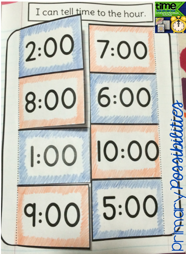 Primary Possibilities: Interactive Math Notebooks for Time {Half Hour ...